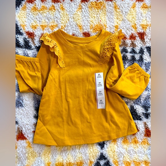 One Pieces | Toddler Girl Mustard Yellow Top With Cute Ruffles Bnwt ...